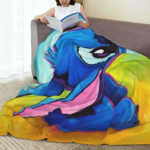 Cartoon Blanket Flannel Fleece Throw Blankets Best Friend Super Soft Cozy Warm Plush Bedding for Sofa Living Room Bedroom 50"X40"