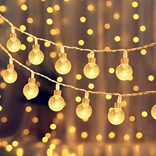 Globe String Lights Battery Operated Outdoor Lights with Remote Timer 20FT 40 LED Fairy Lights Indoor Outdoor Waterproof Hanging Lights for Patio Gazebo Balcony Garden Bedroom Christmas DĂŠcor Yummuely