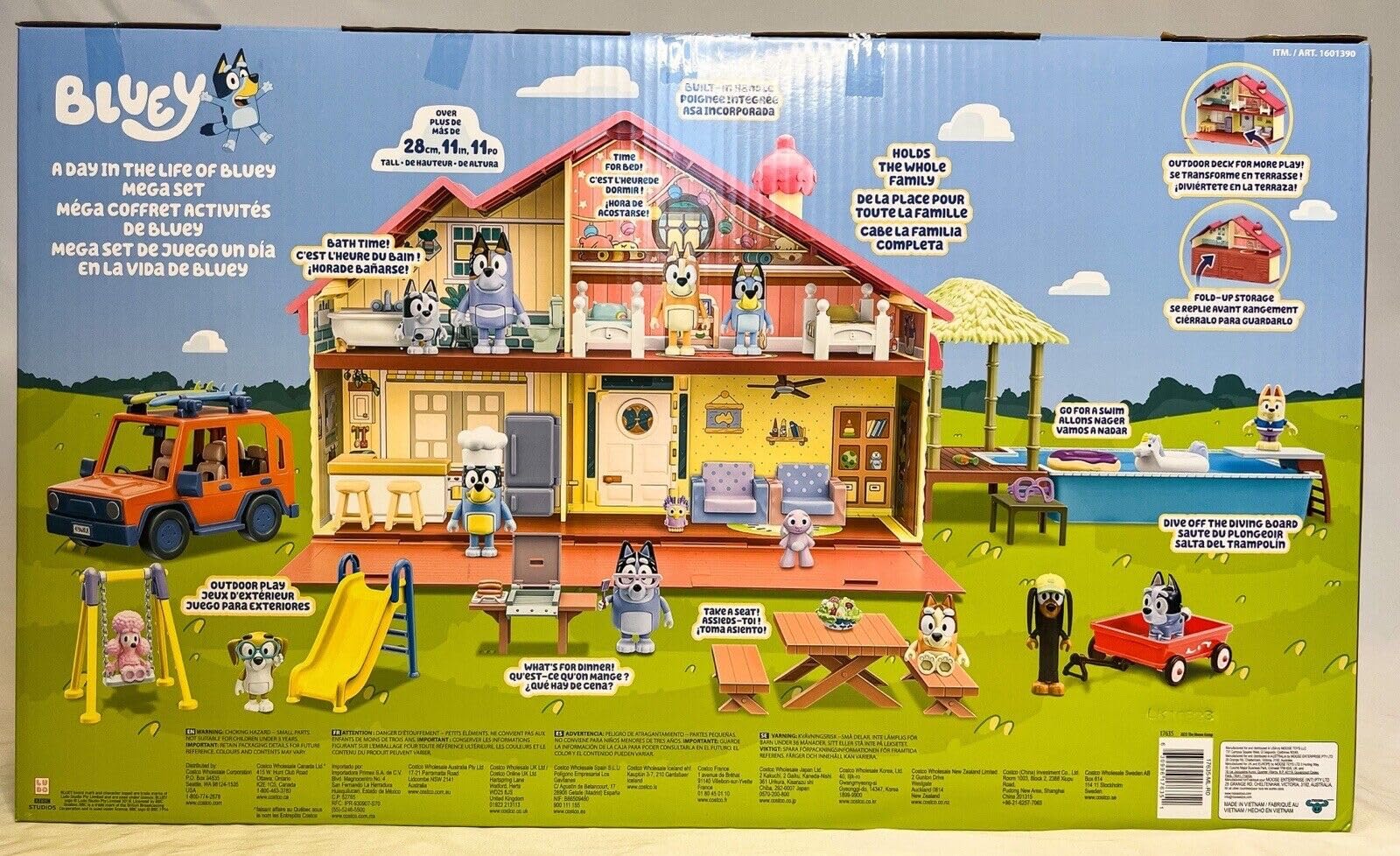 Bluey New 2023 Ultimate Mega Set | 40 Piece 4 Sets in one mega playset | Complete & Extended Heeler Family & Friends 14 Character Figures