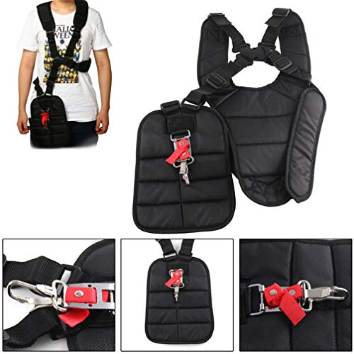 ifundom Black Comfort Strap Double Shoulder, Trimmer Shoulder Strap for Trimmers Brushcutters Strimmer Harness, Garden Brush Cutter Lawn Mower Nylon Belt fit for Brush Cutter Trimmer Kit