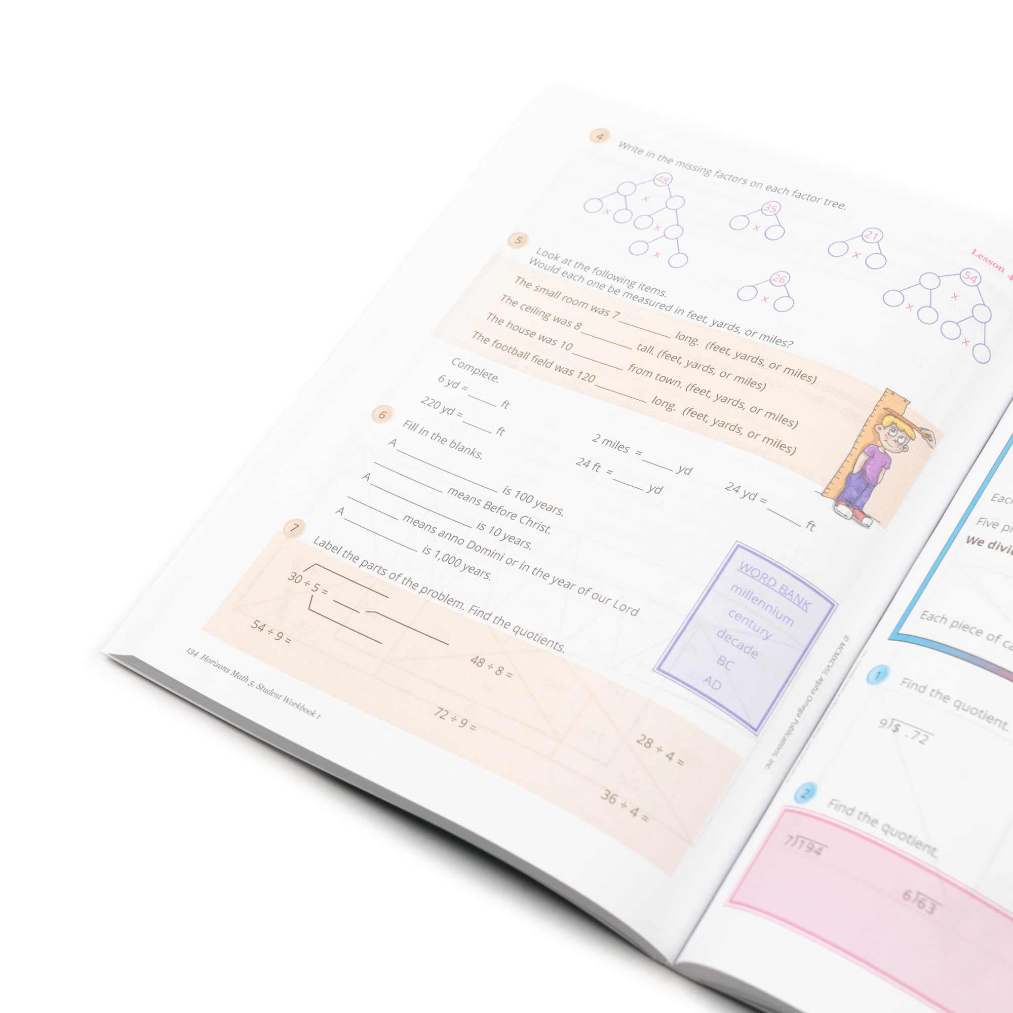 Horizons Math 5th Grade Student Book 1 (Lifepac)