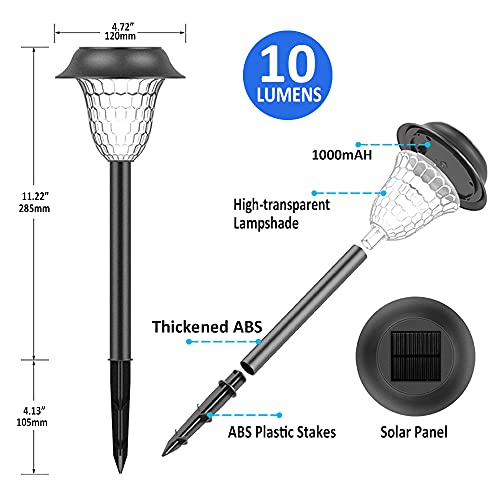 LIDORE Solar Outdoor Pathway Lights LED Landscape Garden Lights Waterproof Outdoor Decorative for Walkway Patio Yard (8pcs)