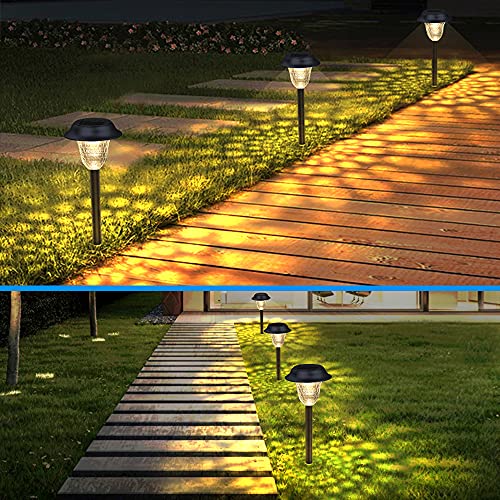 LIDORE Solar Outdoor Pathway Lights LED Landscape Garden Lights Waterproof Outdoor Decorative for Walkway Patio Yard (8pcs)
