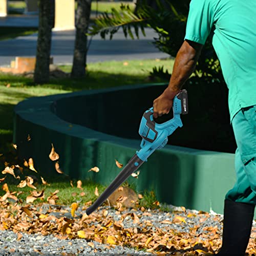 Electric Cordless Leaf Blower, 21V Handle Battery-Powered Leaf Blower with Charger, 2000mA Powerful Snow Leaf Blower for Lawn Clean, Patio, Blowing Leaves and Snow Lightweight Garden Power Tool