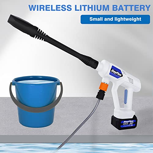 Cordless Pressure Washer,653PSI Portable Pressure Washer Handheld, Power Pressure Cleaner with 6-in-1 Adjustable Nozzle,21V 3Ah Rechargeable Battery Electric Pressure Washer for Home Garden Floors