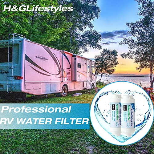 H&G lifestyles Misting System Calcium Inhibitor Filter for Patio Misters Inline Water Filter Effectively Reduce Hard Water Spots, Soften Water (Pack of 2)