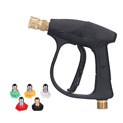 1/4in M22 High Pressure Washer Guns with 5 Nozzles Spray Hose Cleaner 3000PSI for Household