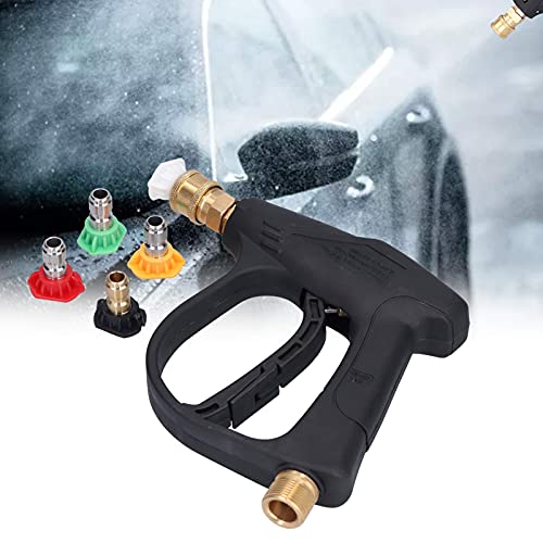 1/4in M22 High Pressure Washer Guns with 5 Nozzles Spray Hose Cleaner 3000PSI for Household