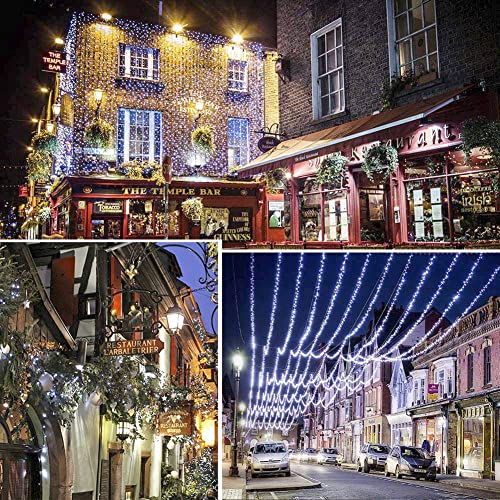 Christmas LED String Light Fairy Twinkle with 8 Flash Changing Modes,200 LED 66ft/20M Waterproof Decorative Lights for Kid's Bedroom, Wedding, Chirstmas Tree, Festival Party, Garden, Patio (White)