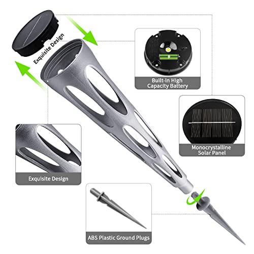 Solar Pathway Lights 6 Pack LED Waterproof Solar Outdoor Landscape Lighting Bright Solar Lights Outdoor Up to 12 Hrs Long Last Solar Garden Lights Solar Power Walkway Light for Patio Yard and Pathway
