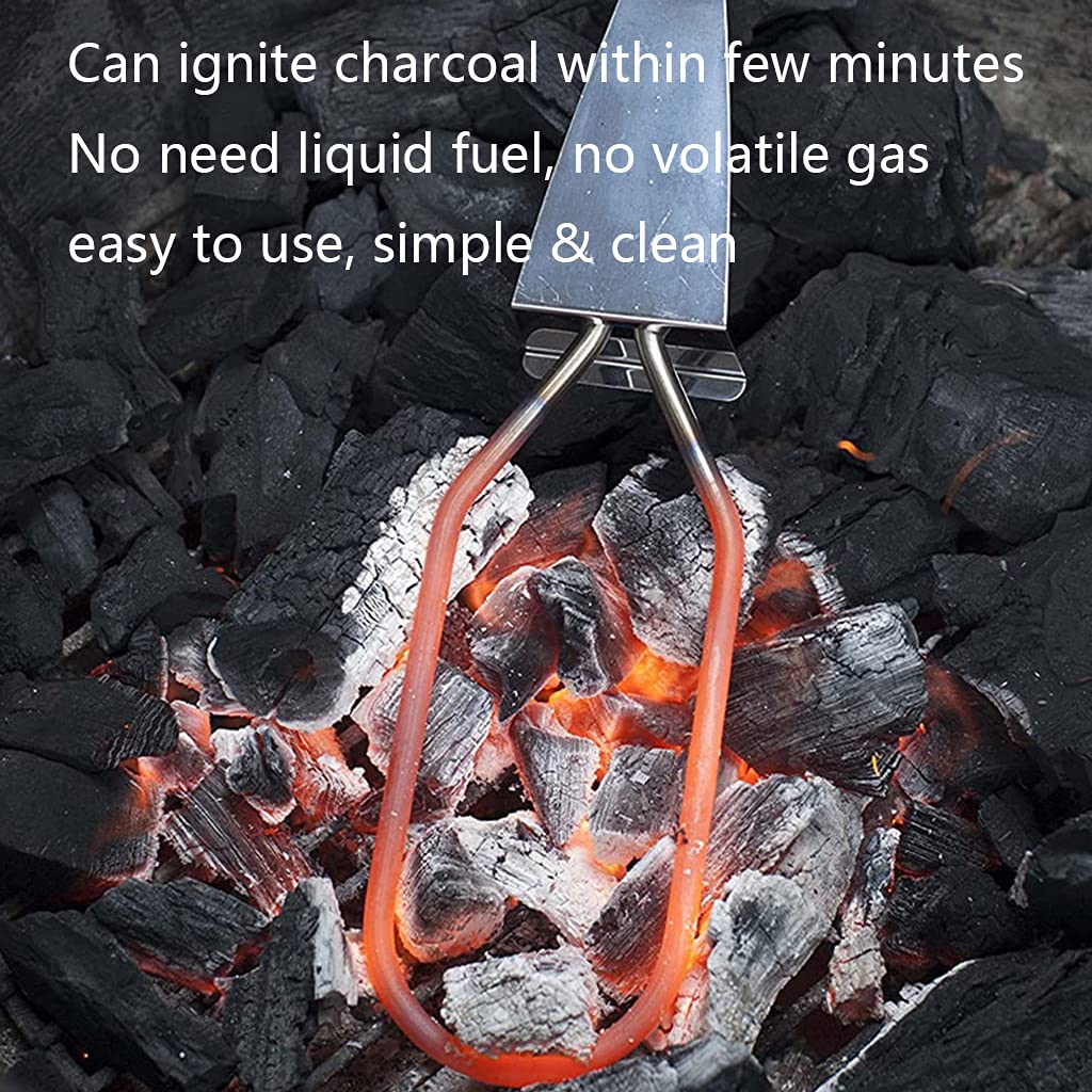 yungluner Premium BBQ Grill Starter Fire Reusable Electric Charcoal Campfire Outdoor Cooking Equipment BBQ Accessories for Men Gift for Grill for Grilling for Grilling Fish Meat