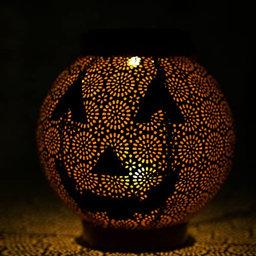 Halloween Pumpkin Hanging Solar Lights - ๐ฎ๐ฌ๐ฎ๐ฏ ๐ก๐ฒ๐๐ฒ๐๐ Retro Outdoor Waterproof Halloween Spooky Hanging Lights with Handle for Outdoor, Tree Decor, Garden or Yard, Outside Entryway, Porch