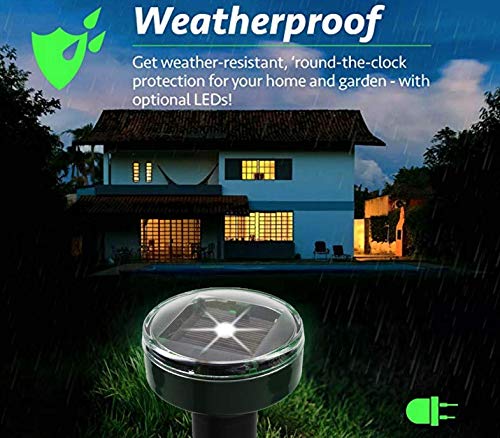 Senca 2-in-1 LED Solar Light Powered Sonic Mole Repellent: Ultrasonic Pest Repeller, Repel Mole, Gopher, Snake, Vole, Mouse for Outdoor Lawn Garden Yards Pest Control Rodent Repellent, Waterproof (6)