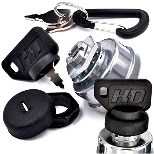 HD Switch Replaces Troy-Bilt/MTD, Pro-Line FRT, Proline, Horse, Big Red - Garden Tiller - Rear Roto-Tiller Starter Ignition Key Switch - Ultimate Dual Protection Upgrade - 3 Keys & Free Carabiner