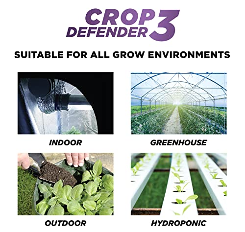 Grower's Ally Crop Defender 3 | Natural, Safe & Organic Insecticide & Fungicide Control for Plants - Powdery Mildew, Spider Mites & Russet Mite Killer β 24 oz Ready-to-Use, OMRI Listed
