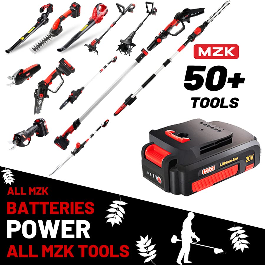 MZK Professional Cordless Electric Pruning Shears Battery Powered, Tree Pruner with Rechargeable Battery， 30mm [1.2inch] Cutting diammeter