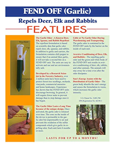 Luster Leaf Products Fend Off DR-50 Deer and Rabbit Repellent Plant Clips, 50pk – Green