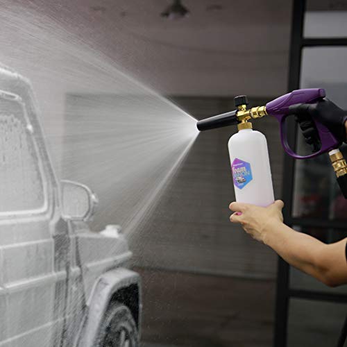 Sooprinse Foam Cannon Snow Foam Lance Nozzle Pressure Washer Jet Wash,Foam cannon lance kit with Pressure Washer Spray Gun,30 Degree Gutter Cleaner Wand with Nozzle Tip Attachment