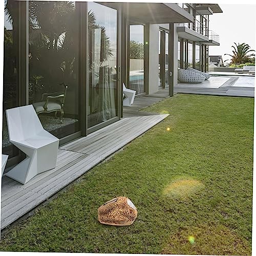 Uonlytech 4 Pcs Stone Lamp Waterproof Garden Light Imitation Stone Spotlight Resin Light Adornment Led Stone Light Garden Stone Light Landscape Modeling Light