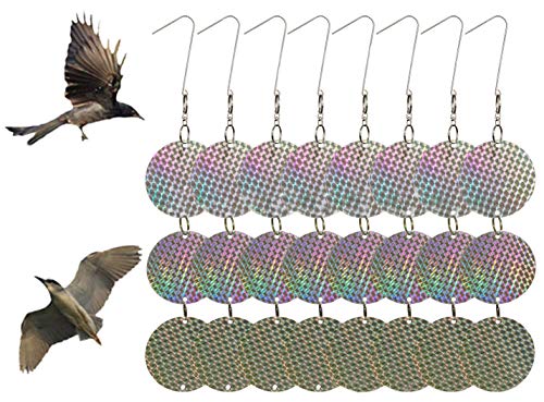 FIAMER Birds Bar Garden Farm Garden Bird Repeller Outdoor Multi-Purpose Courtyard Decoration Birds Reflective Shock Scare to Protect Grain Farmland Wind Sculptures & Spinners (8pcs)