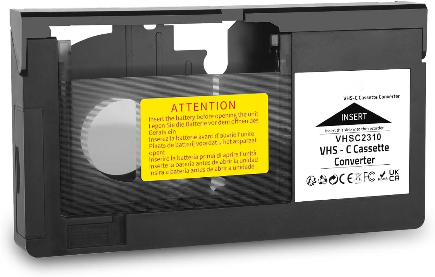 OPTURA HD OPTICS Cassette Adaptor camcorders svhs VHS-C to VHS (NOT Compatible or Does not Work with or Play: MiniDV, Hi8, Digital 8, and 8mm Tapes