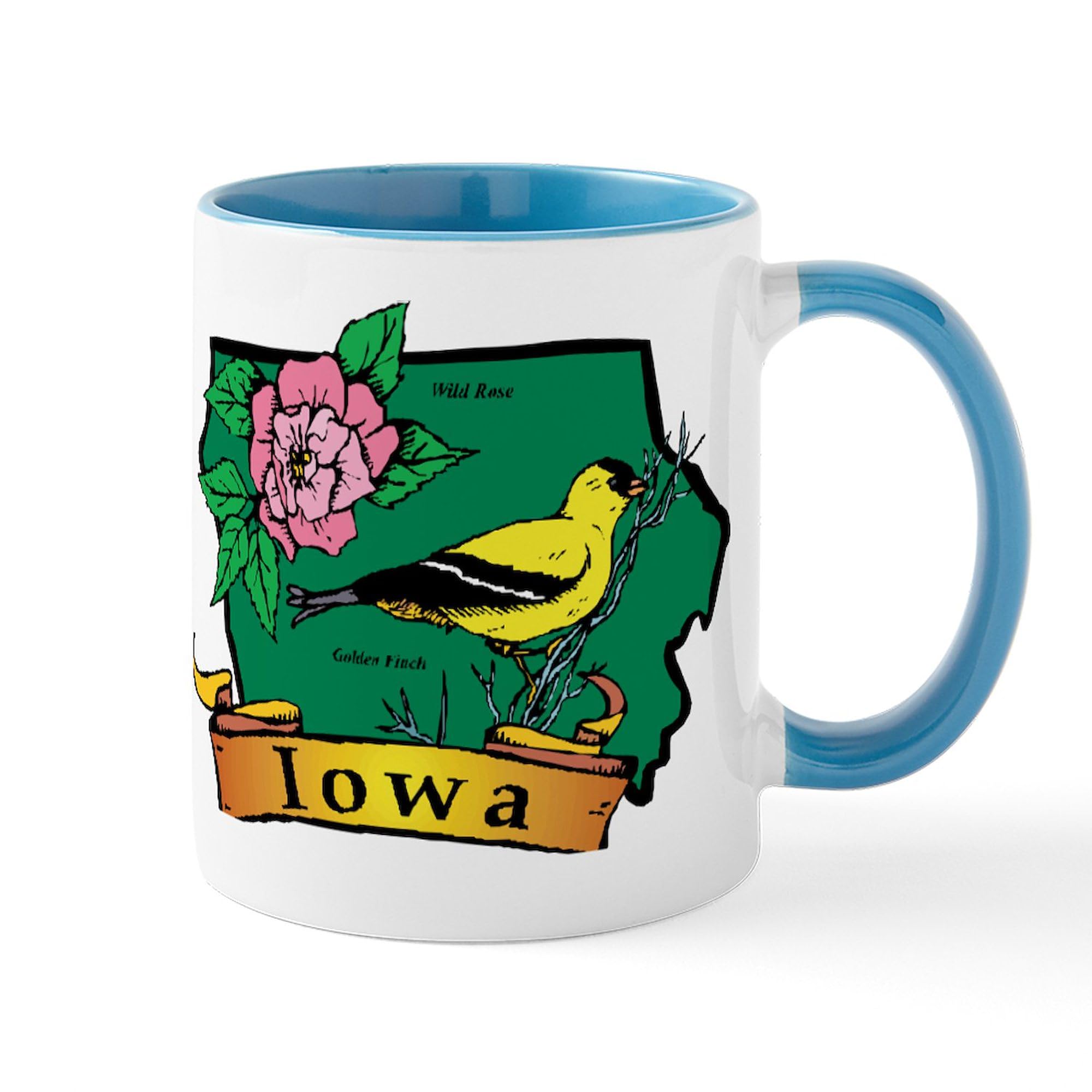 CafePress Iowa Map Mug Ceramic Coffee Mug, Tea Cup 11 oz