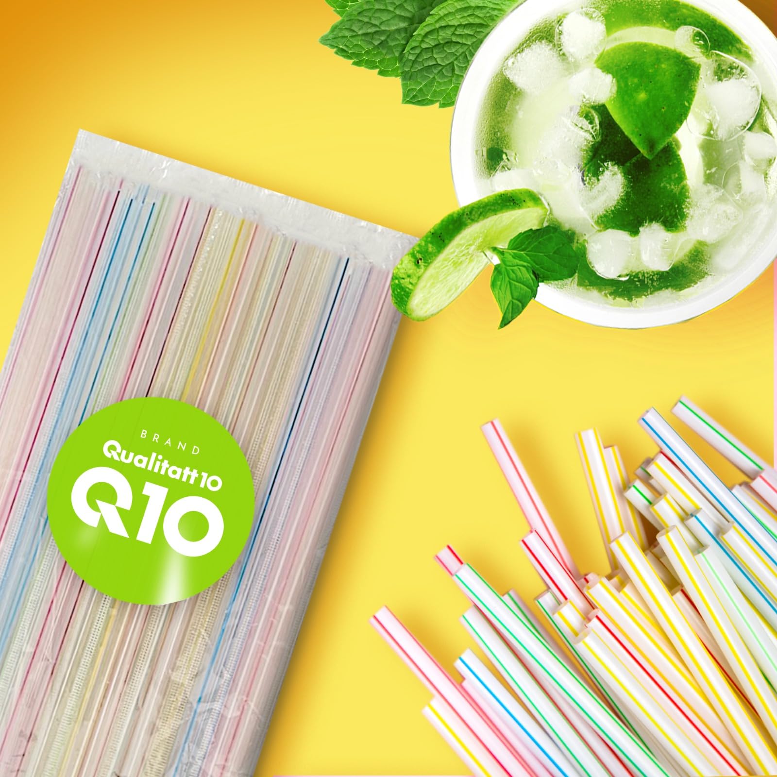 Topo Chico Sabores Box 16 Pack of Tangerine with Ginger 12 fl oz Each can+ 80 Disposable Food Grade Plastic Straws by QUALITATT 10 Brand