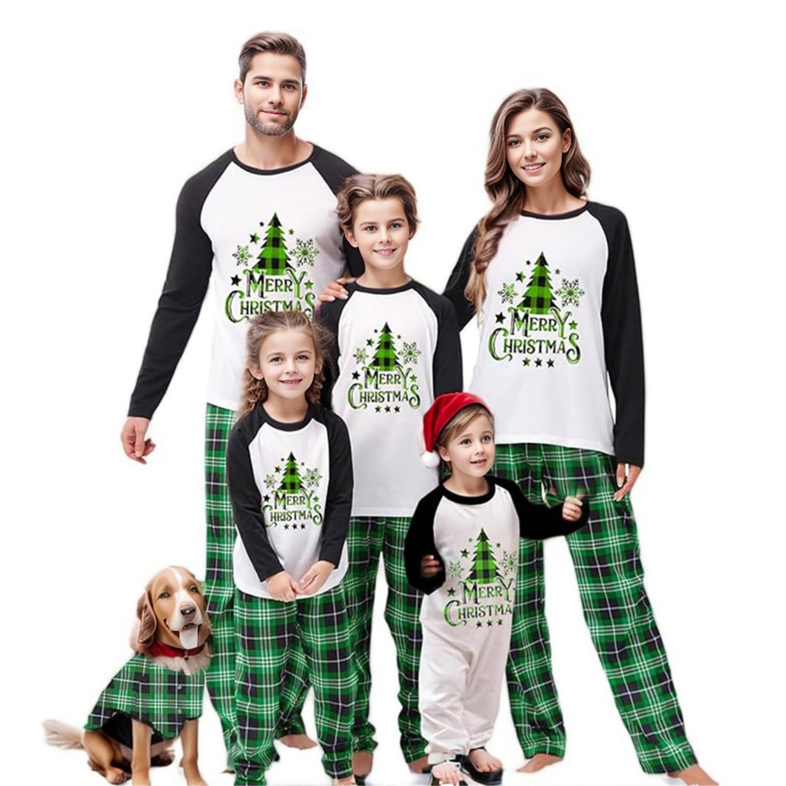 Yuemengxuan Christmas Pajamas for Family Christmas Pjs Matching Sets 2023 Xmas Holiday Sleepwear Nightwear (#Ba-028,Women,Medium)