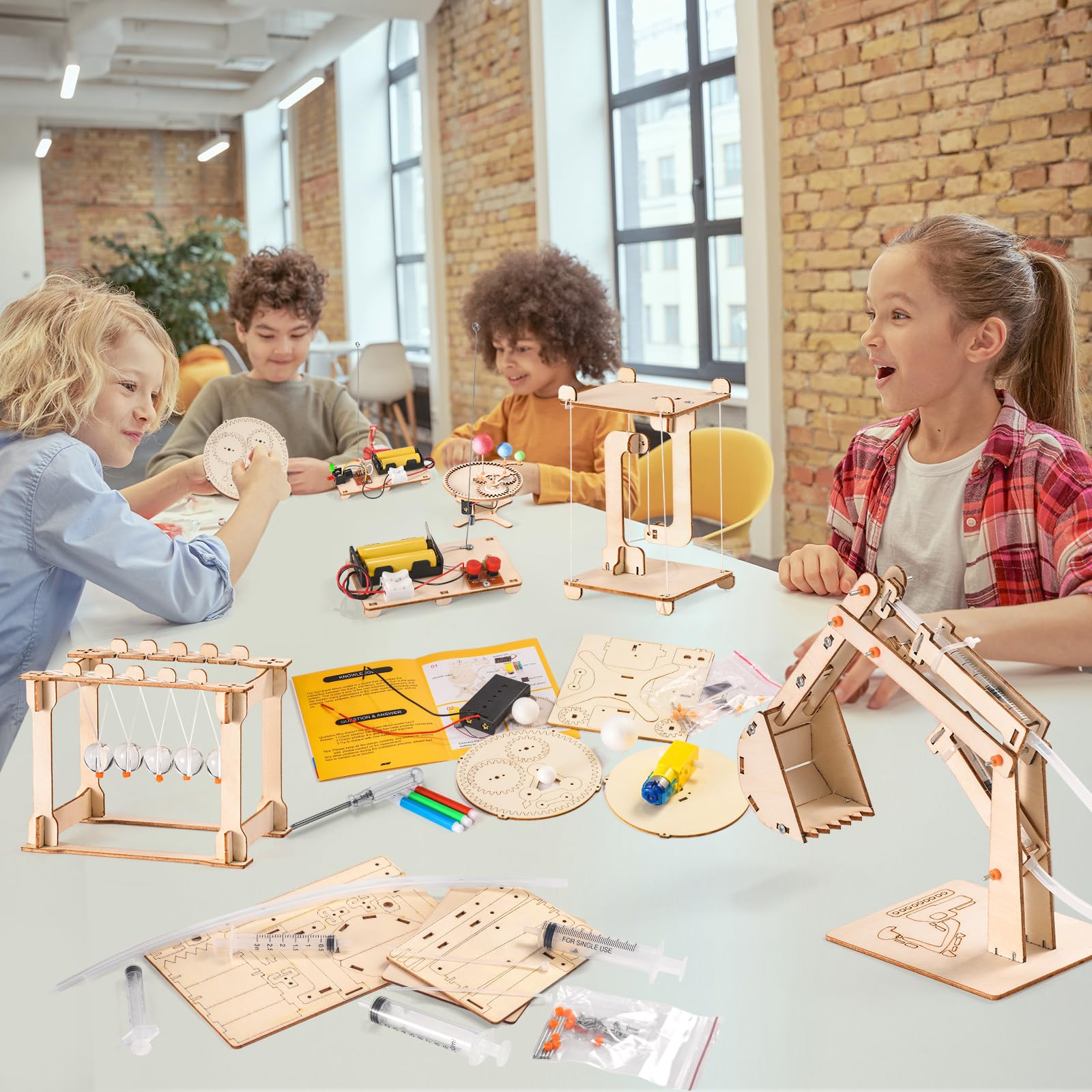 Yutin STEM Kits for Kids, Science Building Projects for 6-8, Boys Wood Crafts Woodworking Kits, 3D Wooden Puzzles Model Robot Kit,