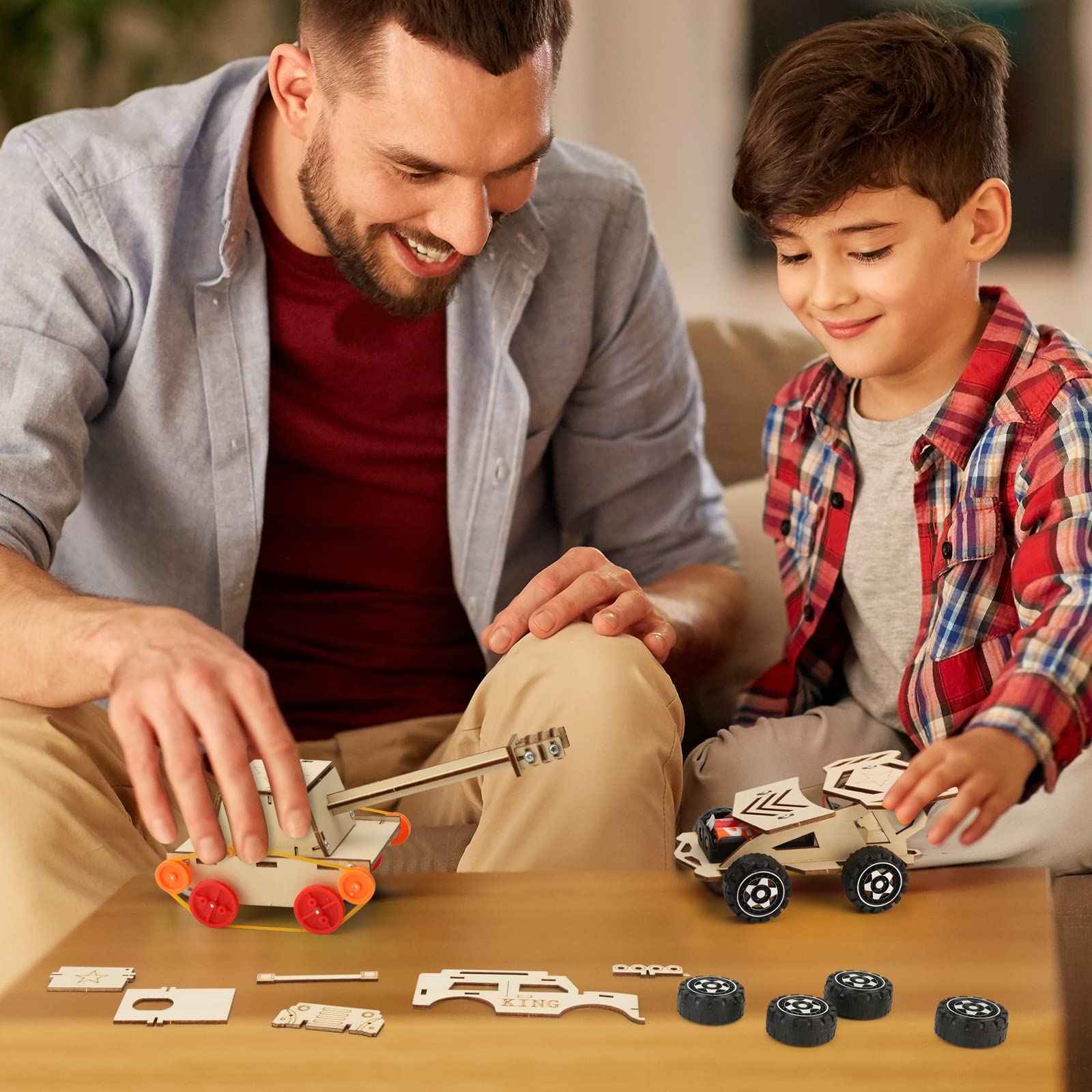 Yutin STEM Kits for Kids, Science Building Projects for 6-8, Boys Wood Crafts Woodworking Kits, 3D Wooden Puzzles Model Robot Kit,