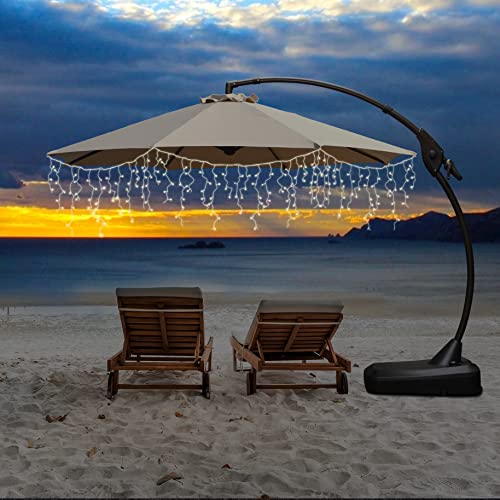 Grand patio Solar String Lights Outdoor 29.5FT 360 LED, Waterproof 8 Modes with Dimmer and Timer Solar Patio Lights for Patio, Lawn, Garden, Gazebo, Yard, Umbrella, Outdoors (Warm White)