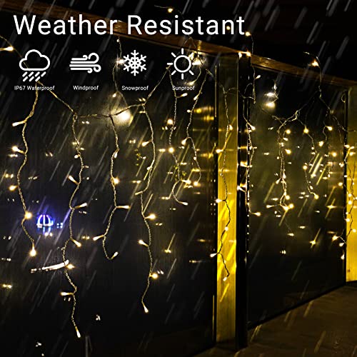 Grand patio Solar String Lights Outdoor 29.5FT 360 LED, Waterproof 8 Modes with Dimmer and Timer Solar Patio Lights for Patio, Lawn, Garden, Gazebo, Yard, Umbrella, Outdoors (Warm White)