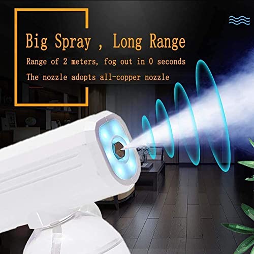 BerlinVV Handheld Sprayer Fogger Machine 0-20Μm Cordless Fogger Machine Disinfectant,Handheld USB Rechargeable ULV Electric Sprayer Nano Atomizer,Suitable for Home Office School Garden Outdoor