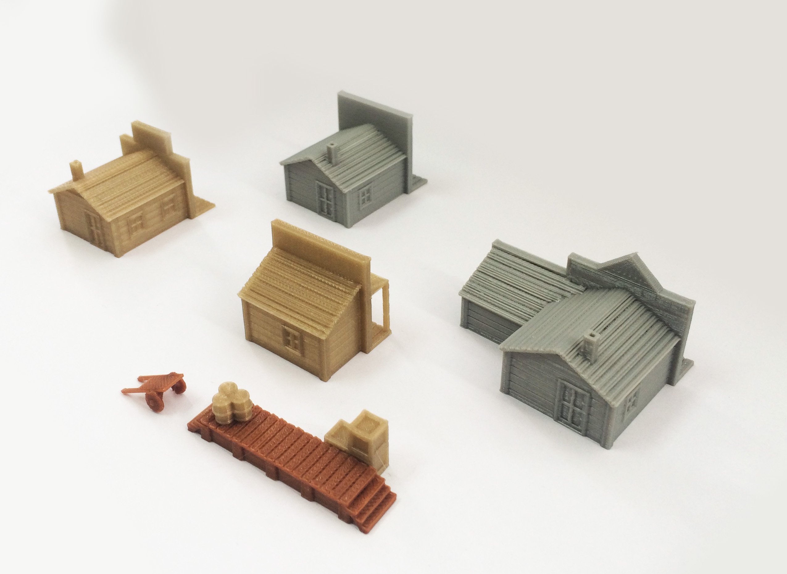 Outland Models Train Railway Layout Old West Small House Set N Scale 1:160