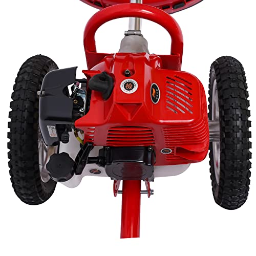 Lidhujnk 1.8KW 49cc Air-Cooled Two-Stroke Gasoline Lawn Mower Hand-Pull Cutter Trimmer, Hedge Trimmer, Grass Trimmer, and Brush Cutter for Yard, Garden