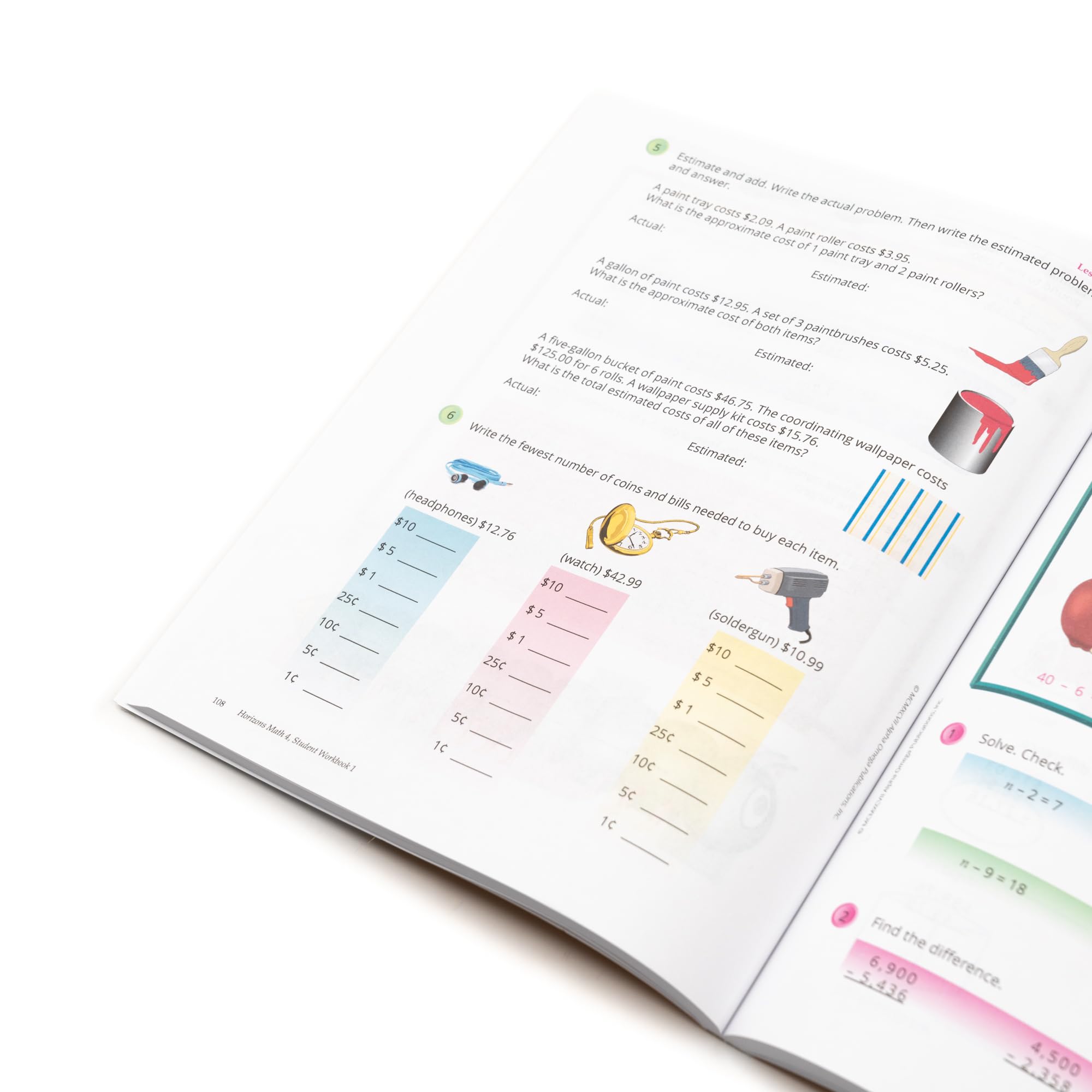 Horizons 4th Grade Math Student Book 1 (Lifepac)