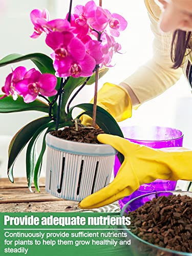 5 Quarts Orchid Potting Bark, Sun-Dried New Zealand Medium Organic Pine Wood Chip Barks for Orchids Mix Plant Compost, Natural Houseplant Mulch for Plant Root Development
