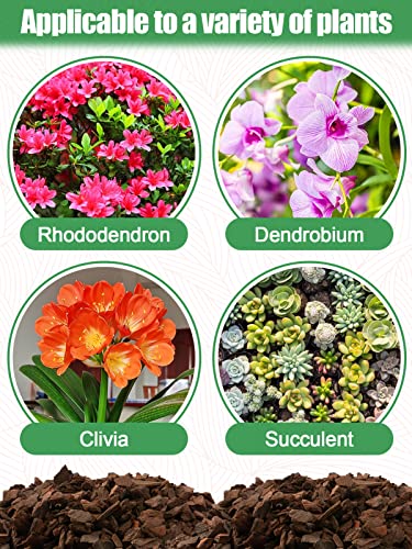 5 Quarts Orchid Potting Bark, Sun-Dried New Zealand Medium Organic Pine Wood Chip Barks for Orchids Mix Plant Compost, Natural Houseplant Mulch for Plant Root Development