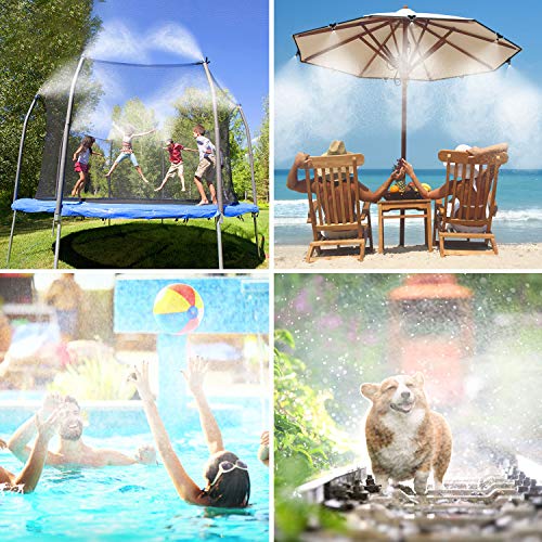 Homasky Misters for Outside Patio, 50 FT Misting System for Cooling Outdoor, Mister System for Outside Patio Producing Water Mist in Backyard, Trampoline, Porch, Deck, Umbrella, Garden