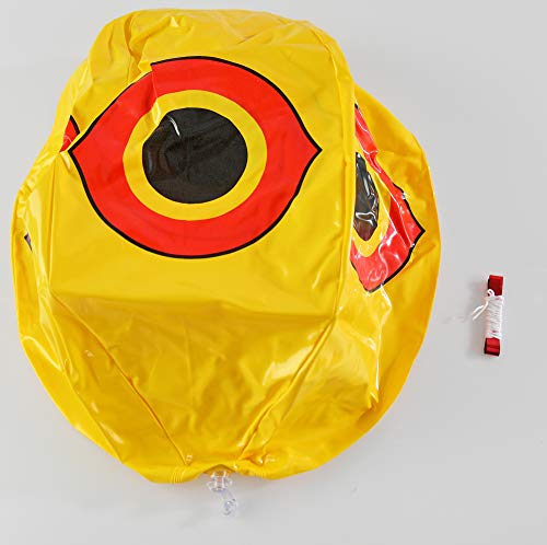 Home-X Scare Birds Away, Garden Protection from Animals, Scarecrows for Garden, Set of 3, Each 40" D x 20.5" H, Yellow