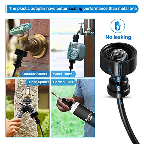 Homasky Misters for Outside Patio, 50 FT Misting System for Cooling Outdoor, Mister System for Outside Patio Producing Water Mist in Backyard, Trampoline, Porch, Deck, Umbrella, Garden
