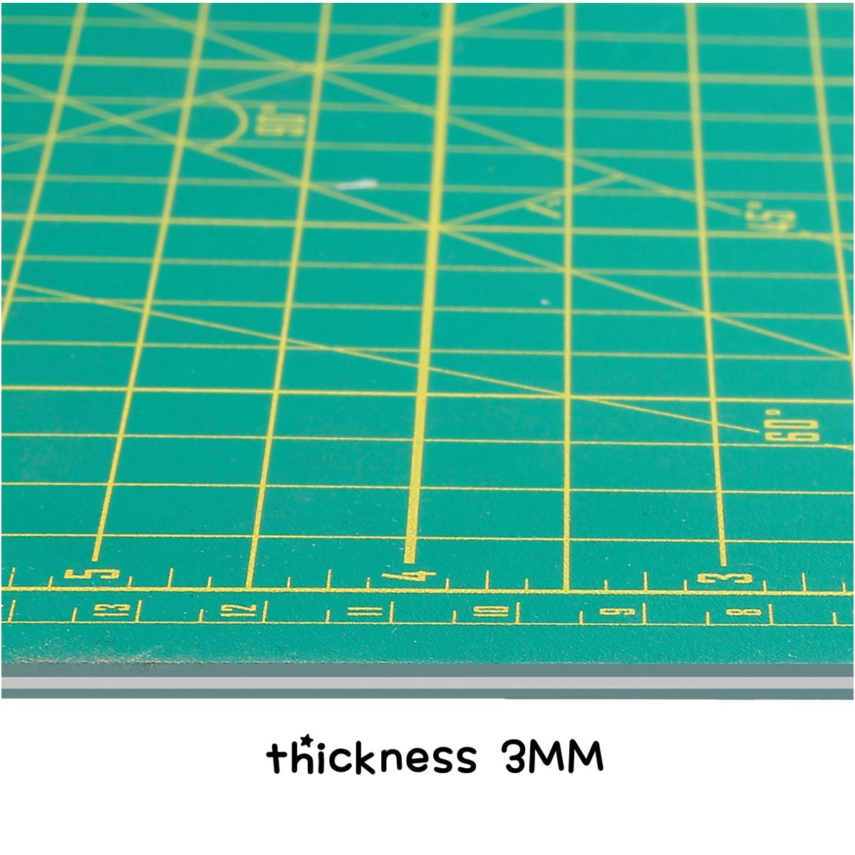 ZERRO Cutting Mat,Self Healing Rotary Mat Professional Double-Sided Thick Non-Slip Mat 12" x 9" for Quilting Sewing Crafts Projects (A4)
