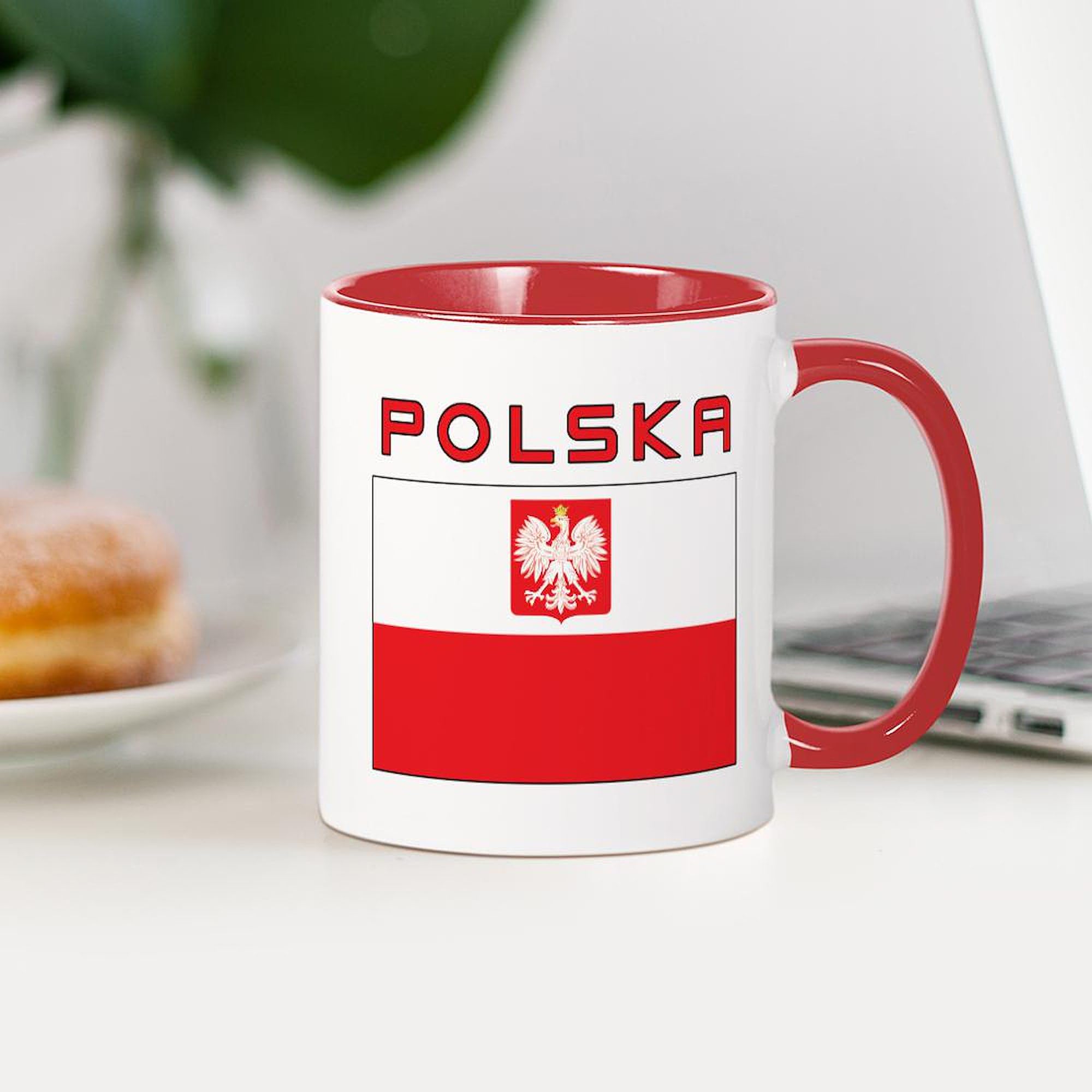 CafePress Polish Falcon Flag With Polska Mug Ceramic Coffee Mug, Tea Cup 11 oz