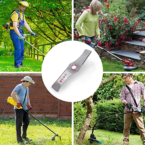 Steel Brush Cutter 2 Teeth, Mulching Brushcutter 12 inch SK85 Carbide Steel Double Sided Weed Eater Sting Trimmer Blade, Universal fit Arbor 1“(25.4mm), Thicknen 2.2mm