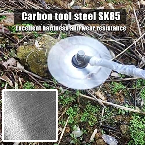 Steel Brush Cutter 2 Teeth, Mulching Brushcutter 12 inch SK85 Carbide Steel Double Sided Weed Eater Sting Trimmer Blade, Universal fit Arbor 1“(25.4mm), Thicknen 2.2mm