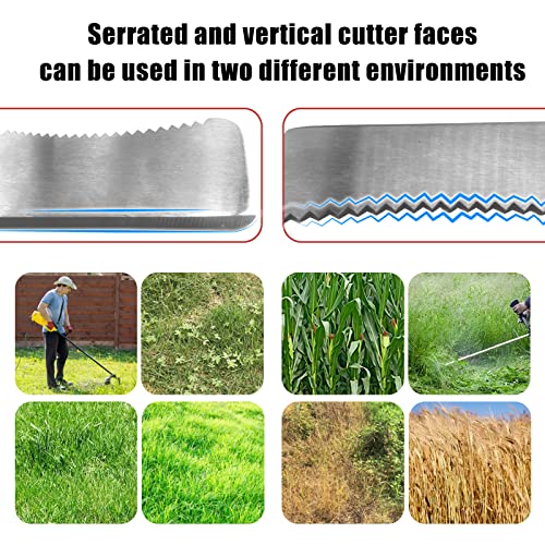 Steel Brush Cutter 2 Teeth, Mulching Brushcutter 12 inch SK85 Carbide Steel Double Sided Weed Eater Sting Trimmer Blade, Universal fit Arbor 1“(25.4mm), Thicknen 2.2mm
