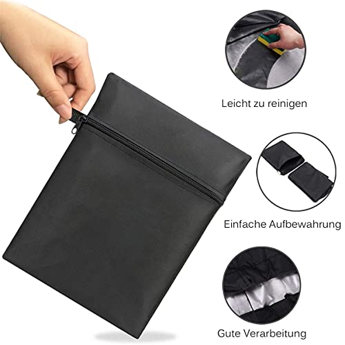 Techson Outdoor Heater Cover, Patio Garden Protective Waterproof Standup Round Heater Covers with Zipper (Black, 89 x 33 x 19 inches)
