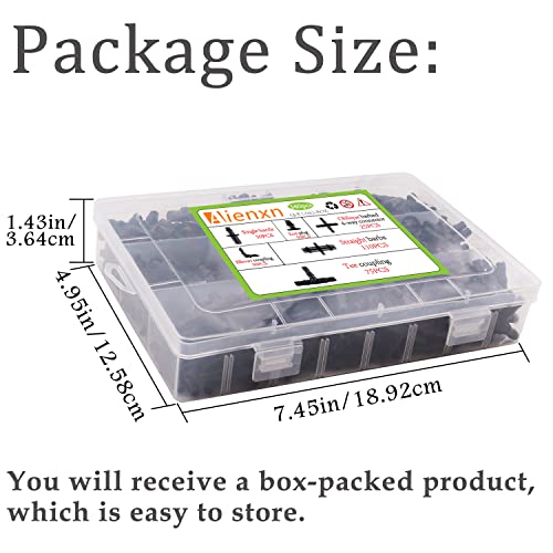 Aienxn 340PCS 1/4" Drip Irrigation Barbed Connectors Kit, Barbed Connectors Irrigation Fittings for Vegetable Garden Lawn Flower Pot Q-K1-042-BOX