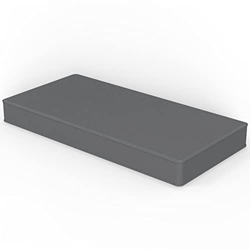 Sundale Outdoor Waterproof Olefin Bench Cushion, Outdoor/Indoor Durable Thicken Pad with Adjustable Straps, Patio Garden Sofa Settee Couch Loveseat Cushion (Dark Gray, 48" W x 18" D x 4" T)