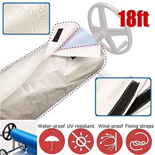 CHENGL Swimming Pool Cover,Waterproof Open air Swimming Pool Roll Cover Protector Ground Swimming Pools Cover for Outdoor Heavy Duty Garden